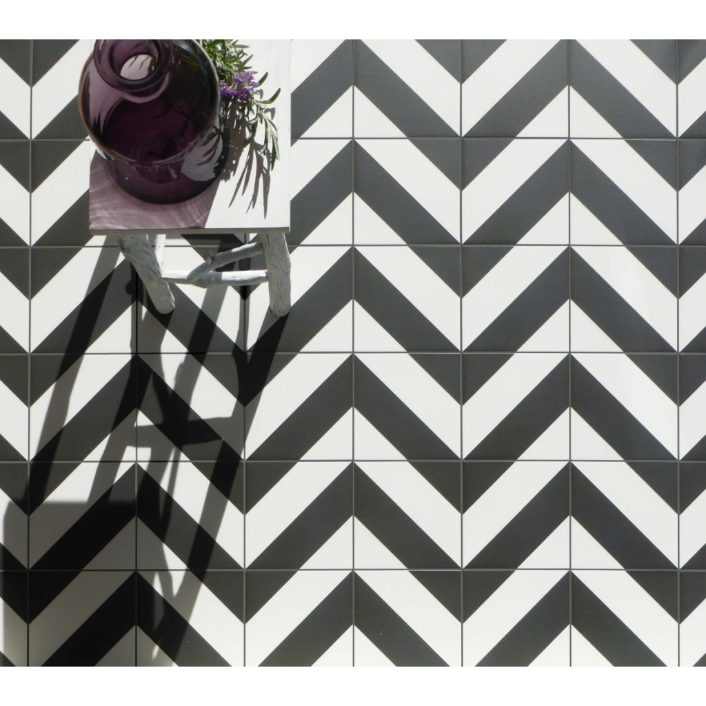 Chichester Black & White Wall & Floor Tile 200x200mm | N&C Tiles and ...