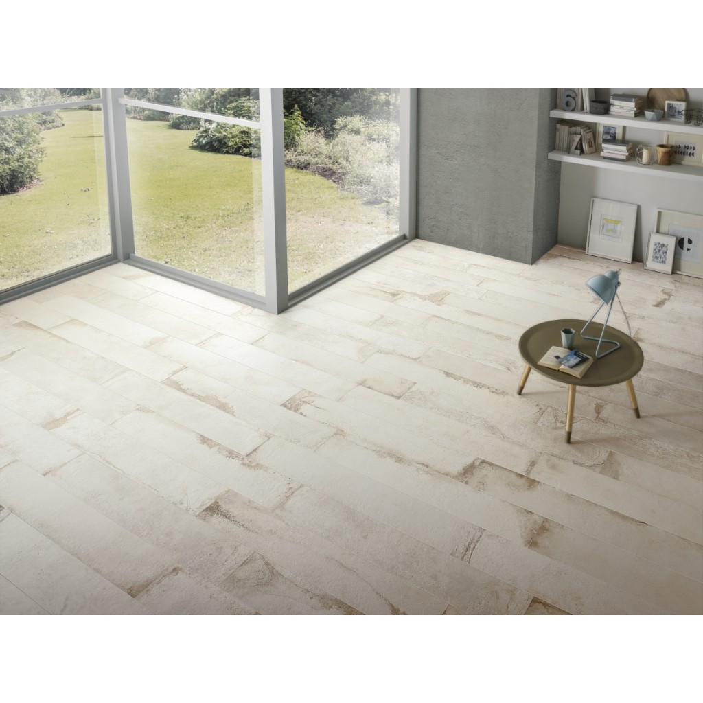 Eclipse White Opal Natural Porcelain Wall & Floor Tile 200x1200mm