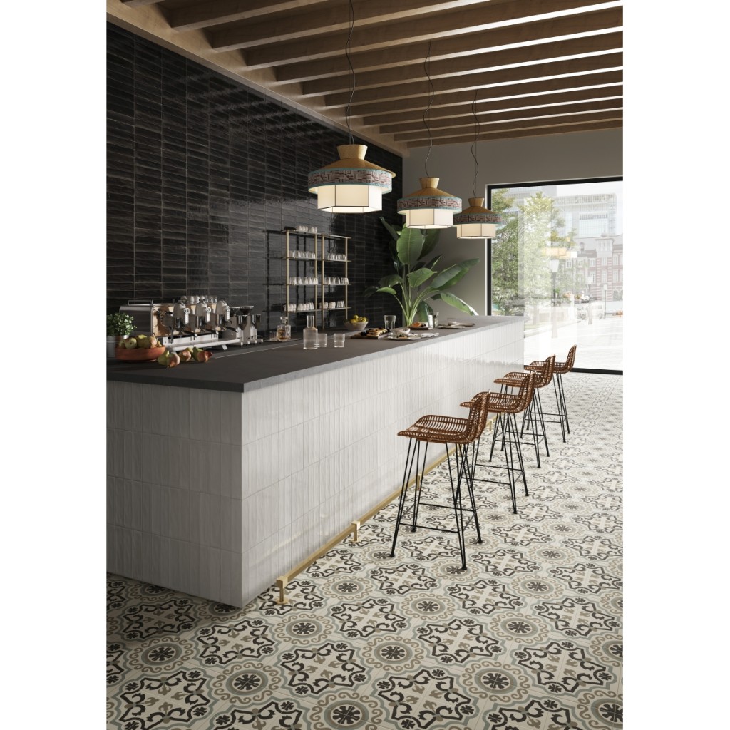 Small White Gloss Porcelain Wall & Floor Tile 240x60mm | Lume collection