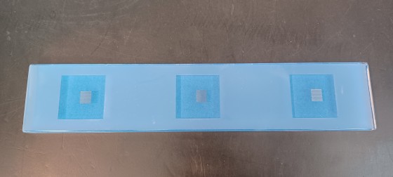NB4050 Shoreditch Blue Square Glass Listello 50x250mm - 0.16m²