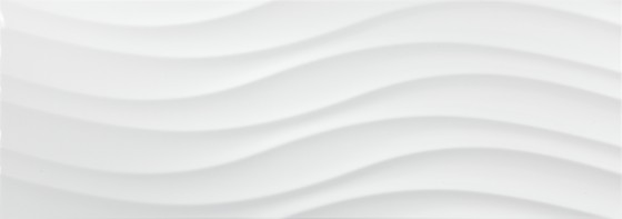 Abstract Gloss White Wave Wall Tile